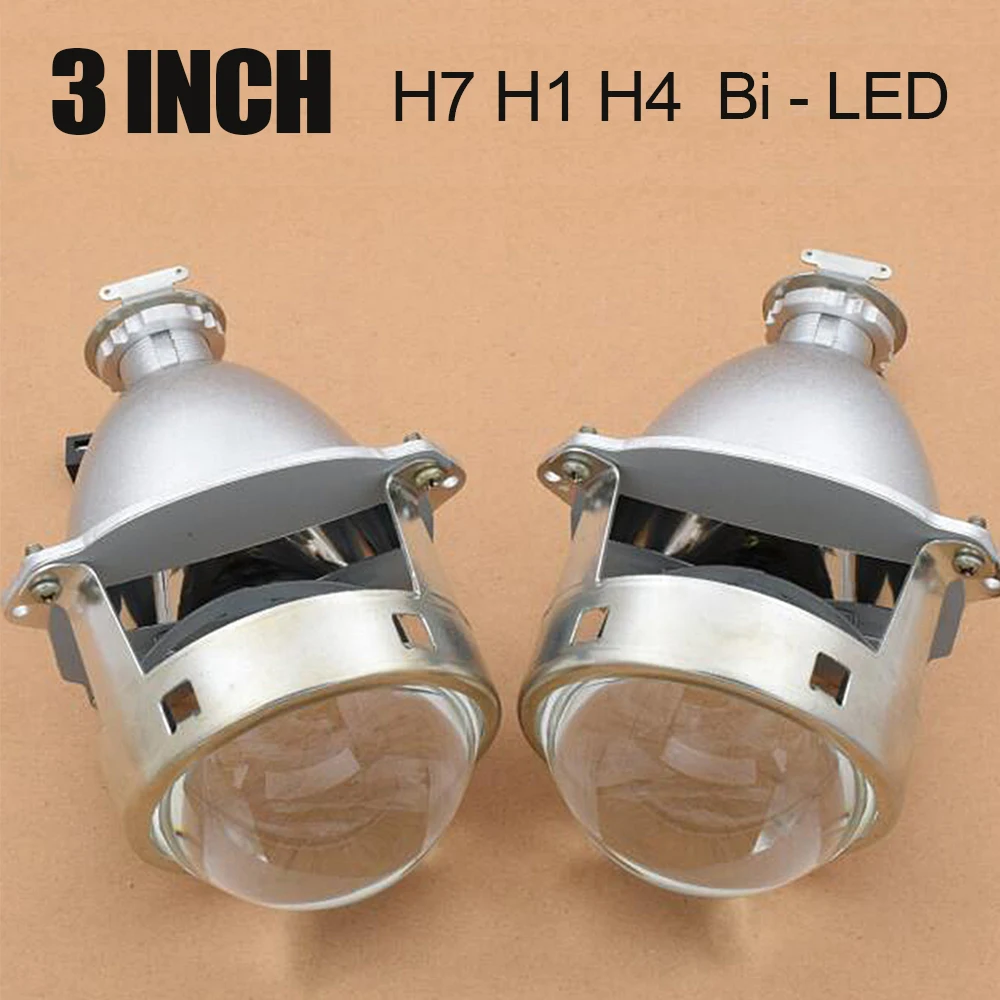 3 Inch Projector Lenses For Headlight H7 H4 Iris Bi Xenon Car Lights H1 HID/LED Lenses Headlamp ...