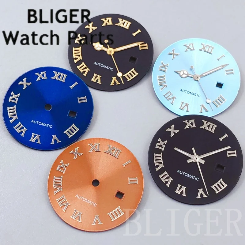 BLIGER Lady's 24.5mm Roman Marks Black Brown Royal Blue Watch Dial ...