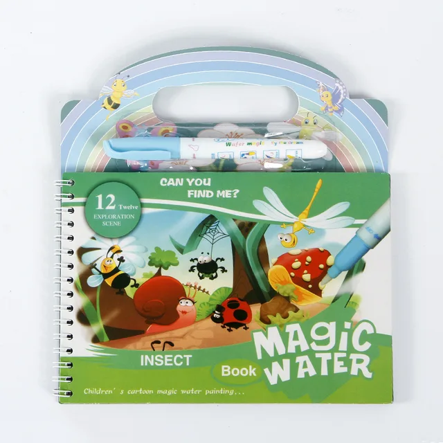 Magical Water Painting Book Toddler Early Education Toys Reusable Magic ...