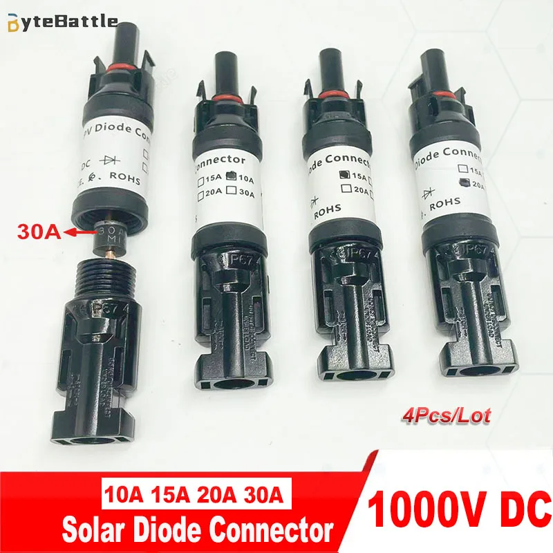 High-quality solar diode connectors 10a 15a 20a 30a Blocking diodes for ...