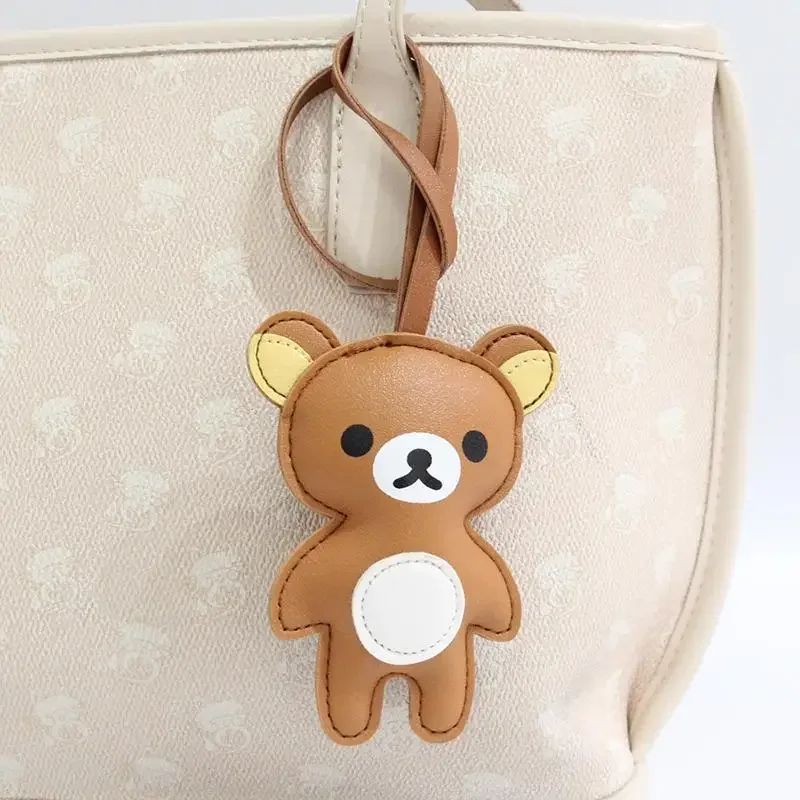 Cute Rilakkuma Korilakkuma Bear PU Keychains Key Chain Keyholder ...