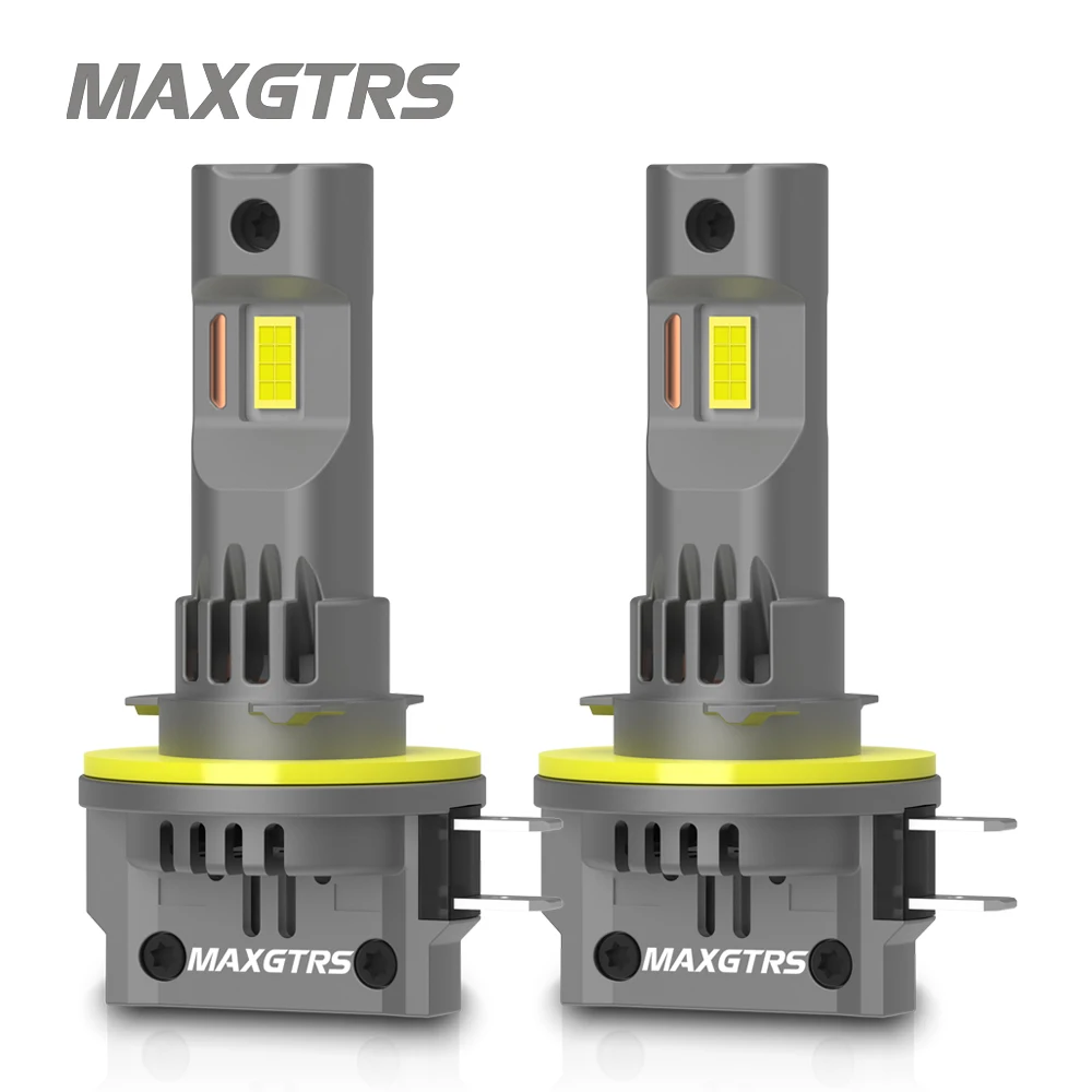 2Pcs H11B LED Headlight Bulb Low Beam High Beam 55W 26000LM 6000K White ...