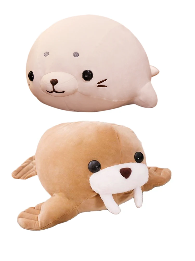 45-55cm-Kawaii-Simulation-Morse-Toys-Walrus-Plush-Pillow-Lying-Animal ...