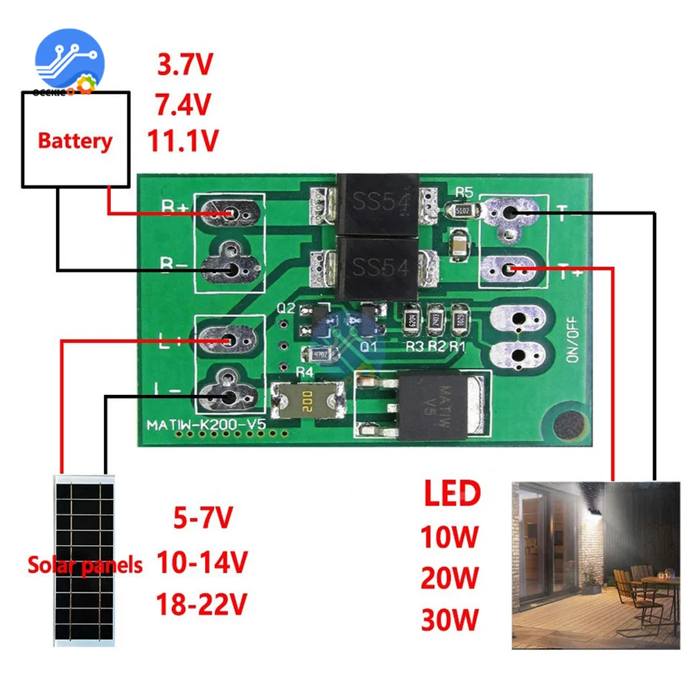 Automatic-Solar-Panel-Battery-Charger-Board-Night-Light-LED-Lamp ...