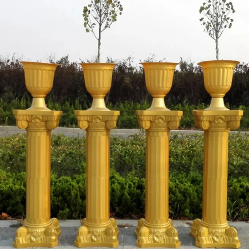 47 Inch (120cm) Tall Gold Roman Column Wedding Centerpieces Pillars ...