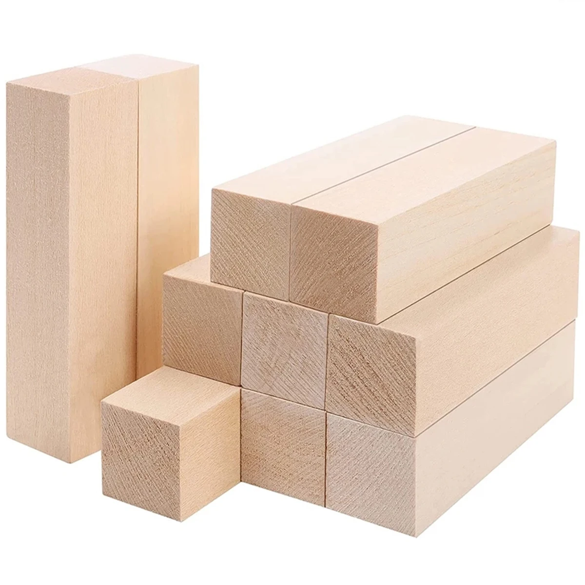 10-12Pcs-Wood-Carving-Block-Premium-Basswood-Wood-Natural-Soft-Wood ...