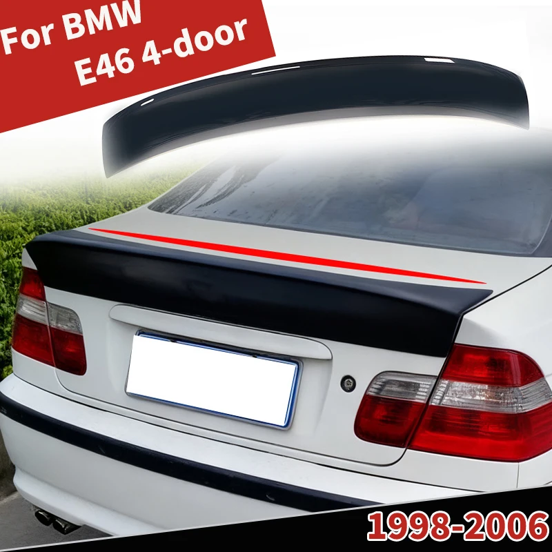 For BMW 3 Series E46 4-door 1998-2006 CSL Style Rear Trunk Spoiler Wing ...