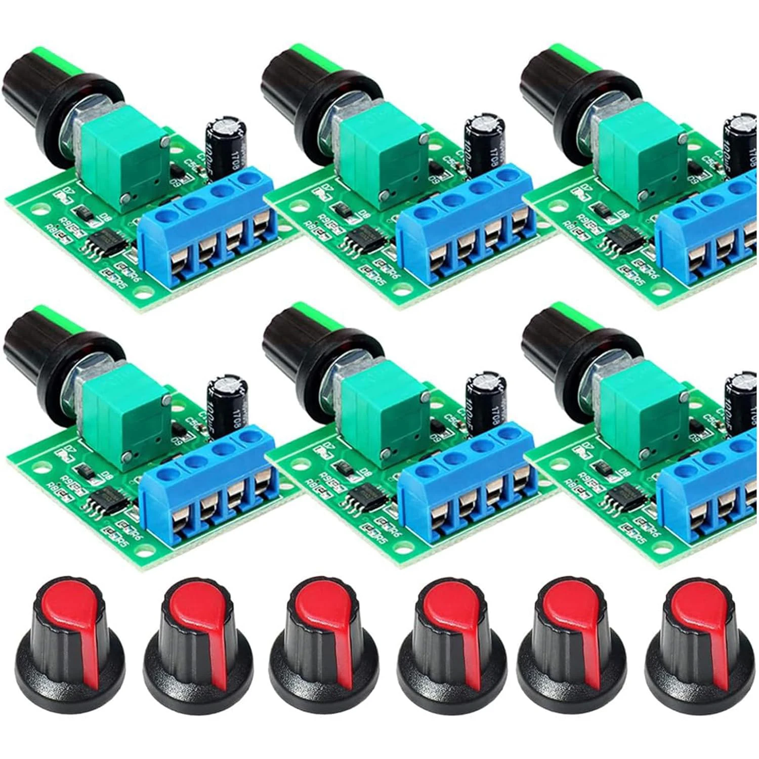 6pcs Low Voltage DC Motor Speed Controller 1.8v 3v 5v 6v 7.2v 12v 2A ...