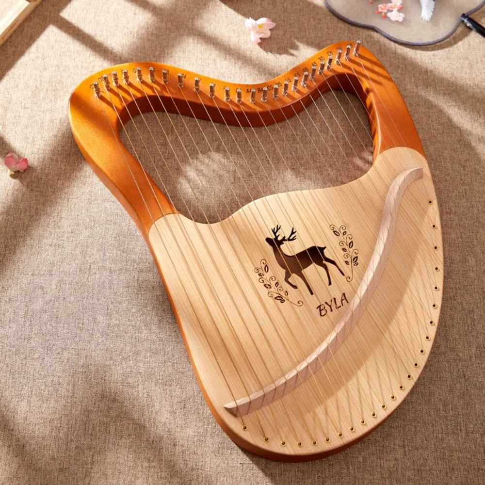 Lyre-Harp-Mahogany-Portable-Harps-Professional-Stringed-Instruments ...