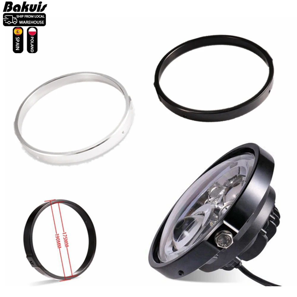 7-INCH-LED-Headlights-Trim-bracket-for-lamp-Motorcycle-spotlights ...