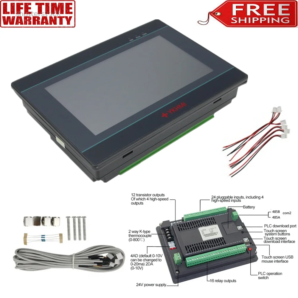PLC-Controller-Programmable-Logic-Controller-7-HMI-Touch-Screen-For ...