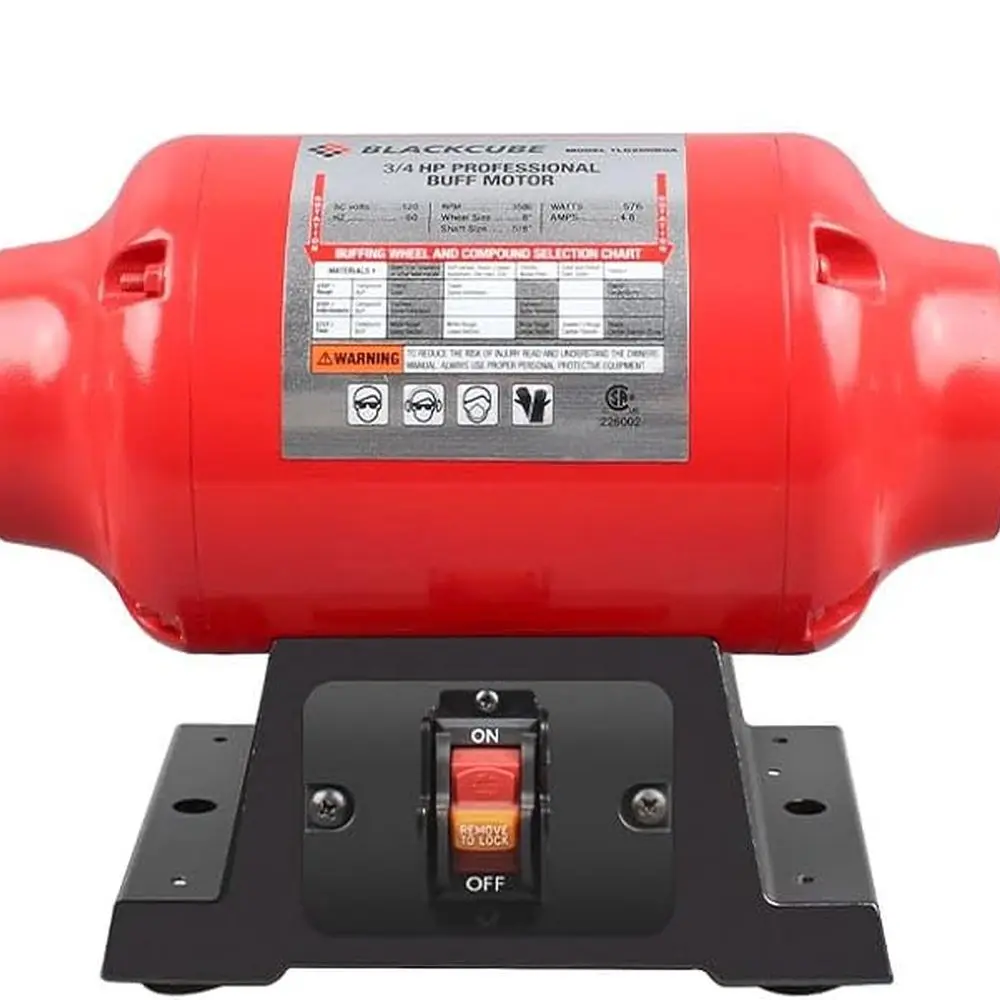Bench Buffer Polisher Motor with 8 Inch Dual Buffering Wheels, Benchtop ...