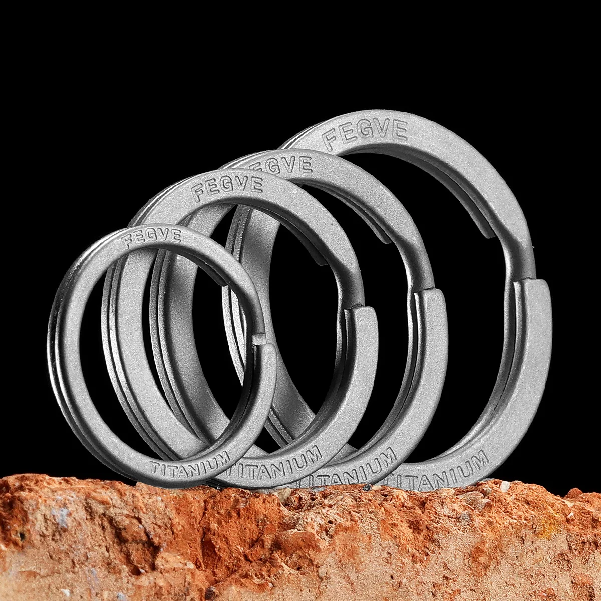 Real-Titanium-Men-Keyring-Flat-Key-Chain-Rings-Holder-Car-Lightweight ...