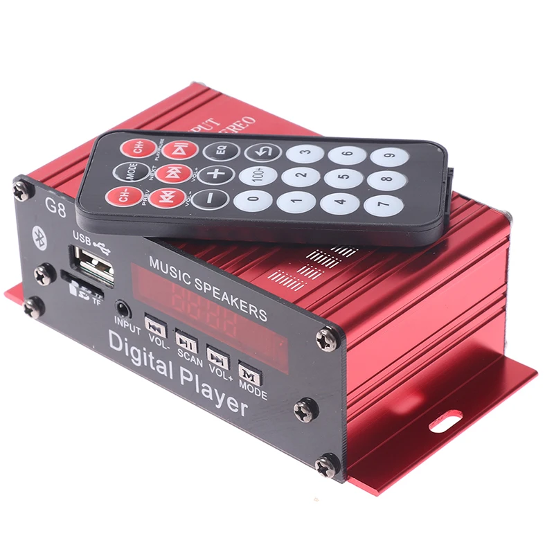 G8 Car DC 12V 200W 4 Channel HiFi Audio Digital Power Amplifier Player ...