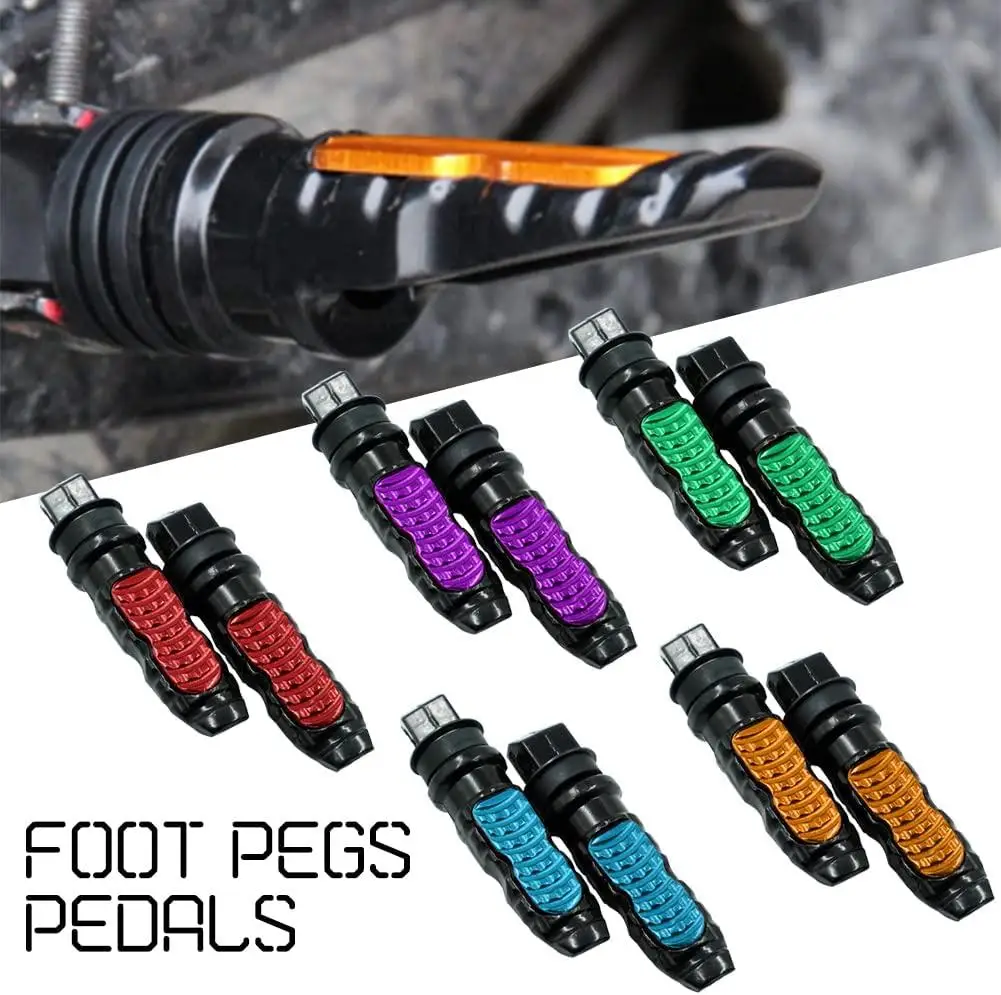 2Pcs-Motorcycle-Rear-Passenger-Foot-Pegs-Pedals-Footrest-Aluminum-Alloy ...