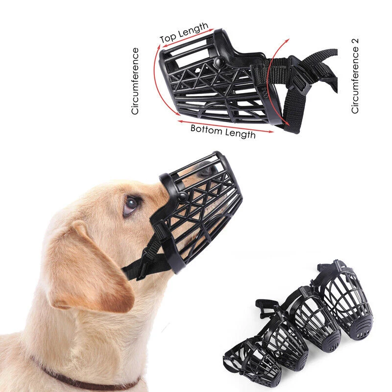 3XL-Adjustable-Dog-Muzzle-Mesh-Pet-Dog-Anti-Barking-Breathable-Muzzles ...