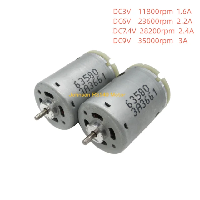 Johnson Rs540 Dc Sebességű Motor 3V 6V 9V 7,4 V Porszívó Model Szerszám ...
