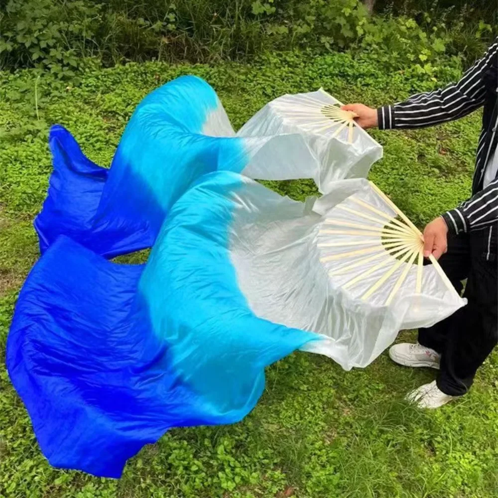 Long-Silk-Fan-Classical-Dance-Long-Fan-Black-and-White-Gradient-Ink-Fan ...