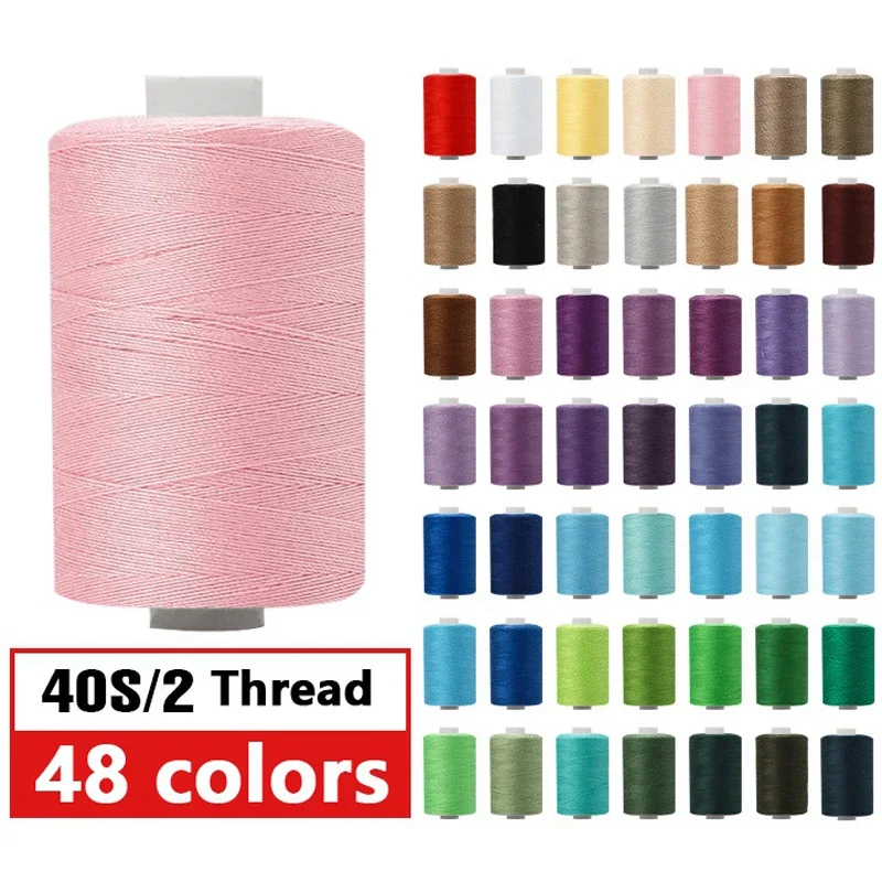 100-Colors-1000Yard-Roll-40S-2-Colorful-Sewing-Thread-Hand-Sewing ...