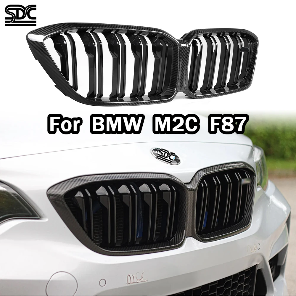 M2C Real Dry Carbon Fiber Front Grills For BMW M2 Competition F87 Coupe ...