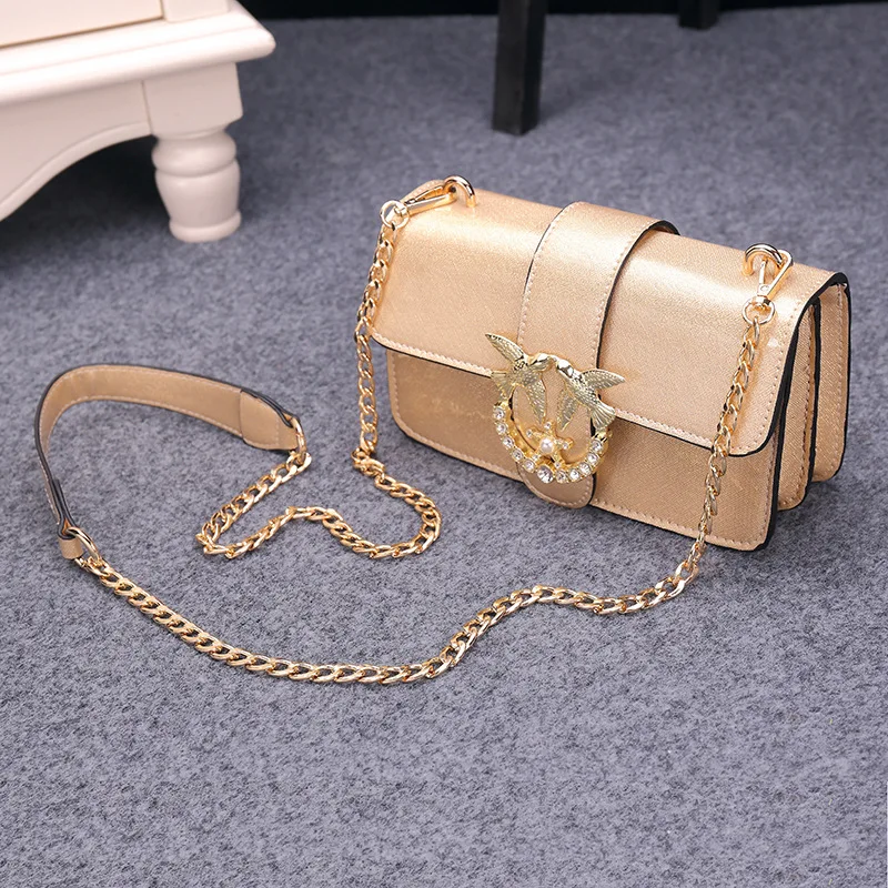 Designer Patent Leather Swallow Bag for Women Glossy Square Crossbody ...