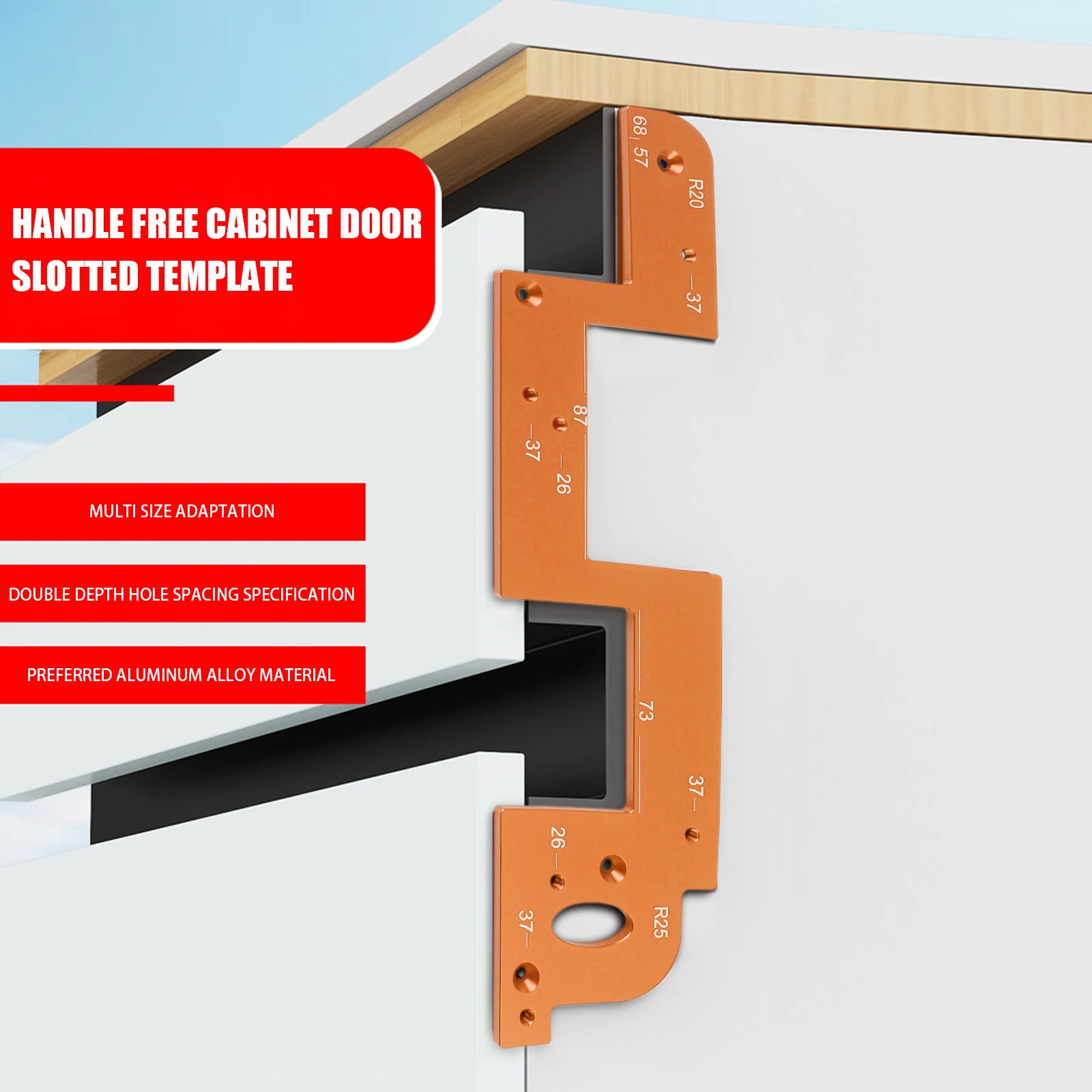 Invisible Embedded Handle Slotting Template, For Wardrobe, Kitchen ...