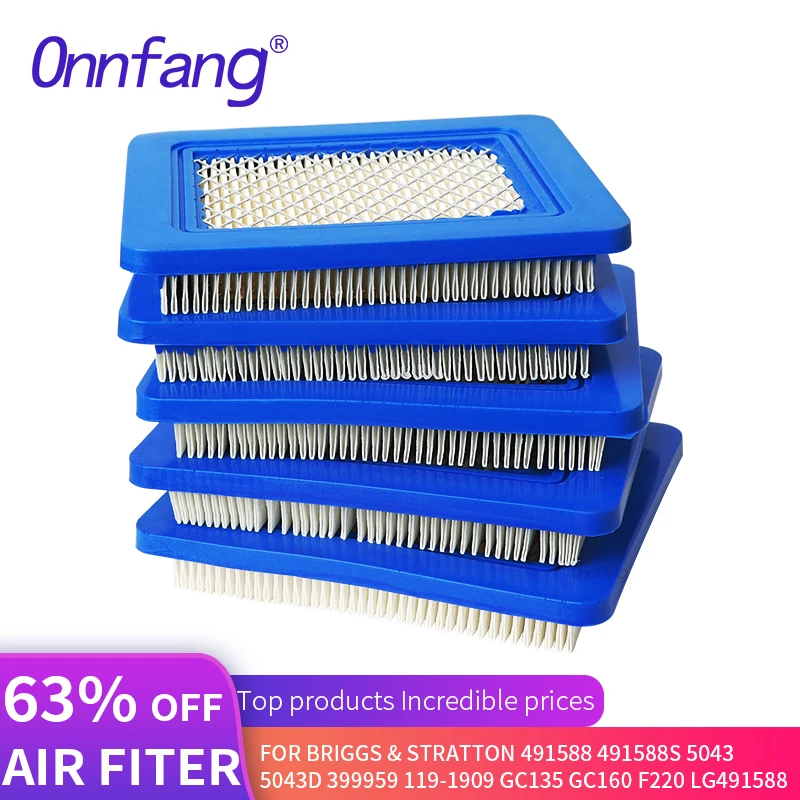 Onnfang 491588s Air Filter for Briggs and Stratton 491588 Toro 20332 ...