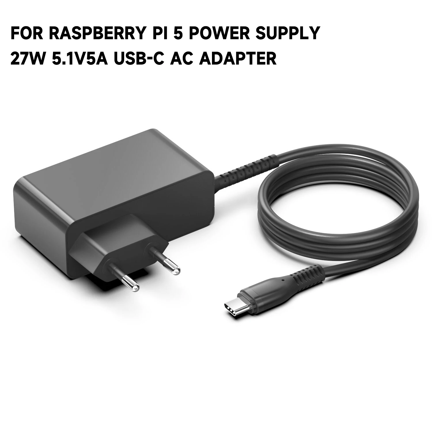 GaN PD 27W AC Adapter for Raspberry Pi 5 Power Supply 5.1V 5A USBC Type ...