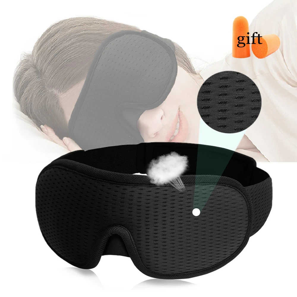Blocking Light Sleeping Eye Mask Soft Padded Travel Shade Cover Rest ...