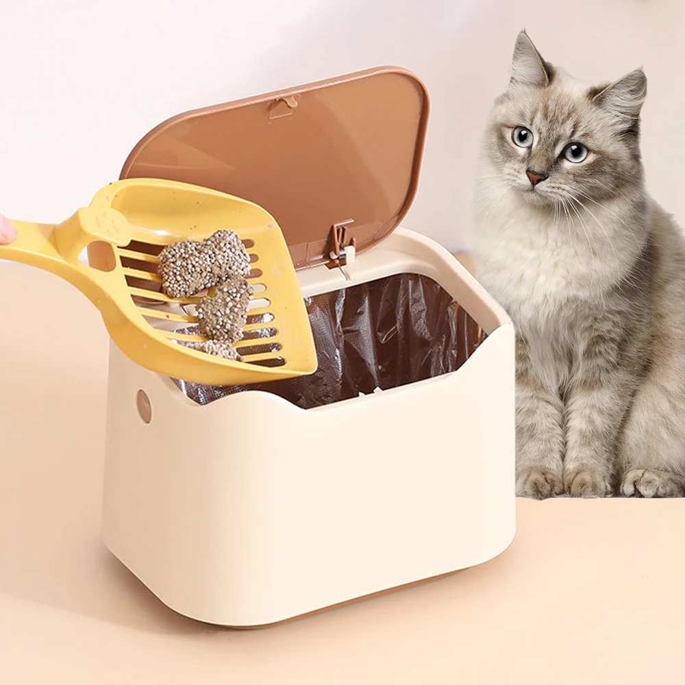Cat-Litter-Box-Portable-Bedpan-Removable-Full-closed-Kitty-Litter-Pan ...