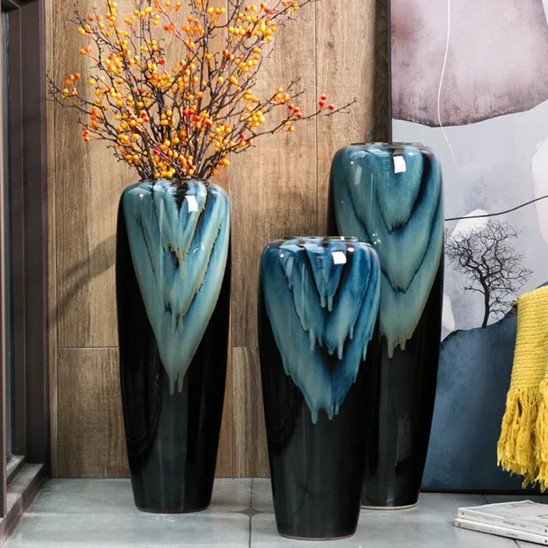 Chinese Ceramic Vases for Art Exhibition Large Floor standing Ornaments Flower Vase Creative Unique Household Vase for Hotel AliExpress