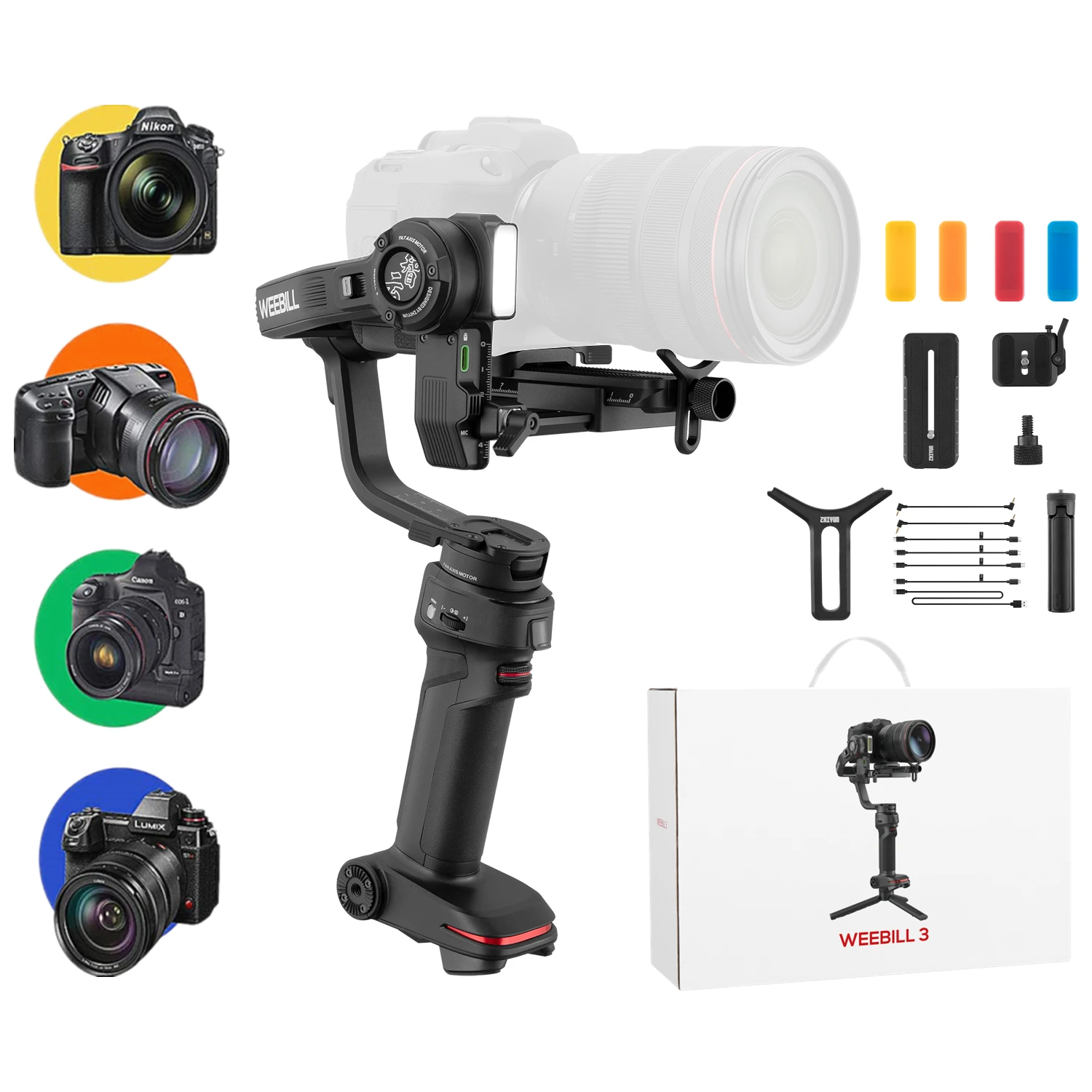 Zhiyun weebill 3 câmera cardan, estabilizador de câmeras profissionais ...