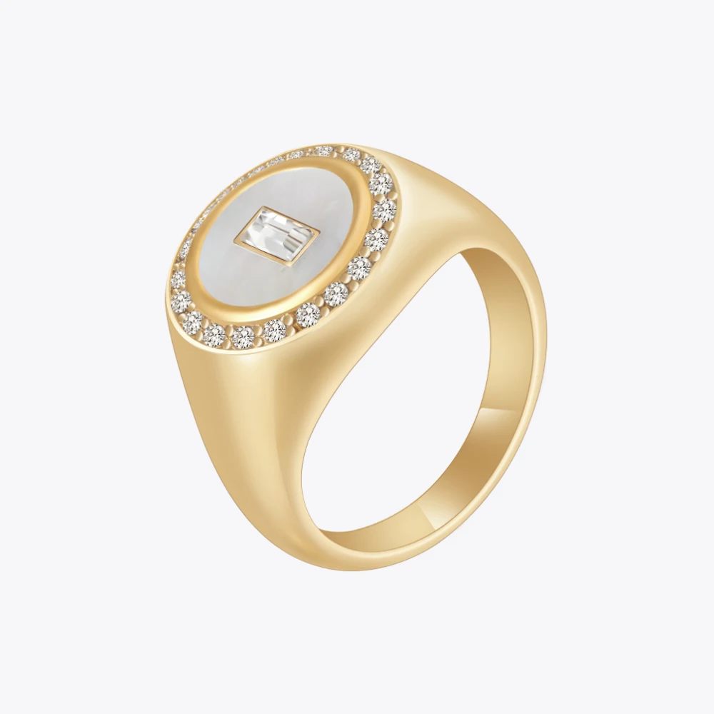 ENFASHION-Anillos-Mujer-Zircon-Pinkie-Ring-For-Women-Gold-Plated ...