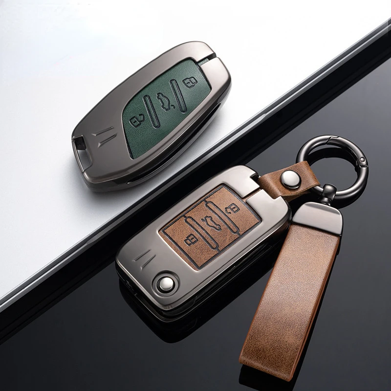 Smart-Flip-Remote-Car-Key-Fob-Cover-Case-Shell-Holder-Chain-Protector ...