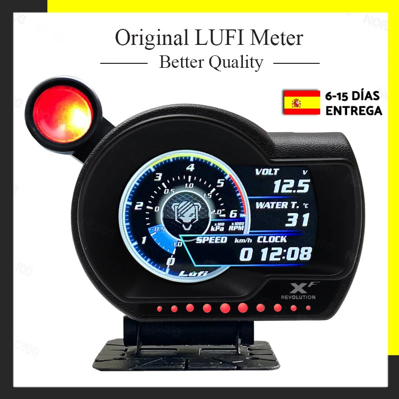 LUFI XF medidor de temperatura de presión de aceite para coche, medidor de nivel de combustible ...