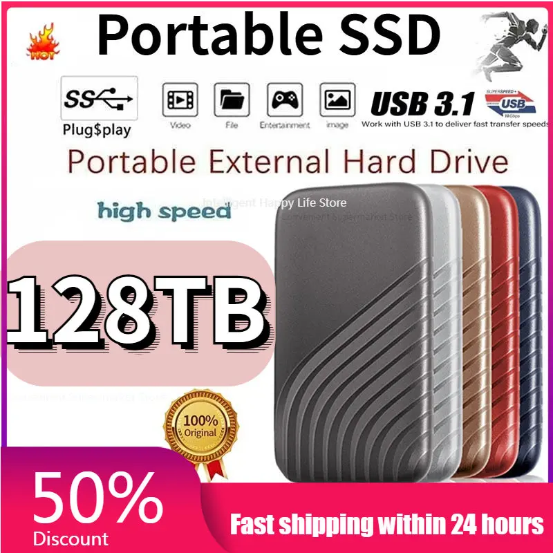 Neue Hoch geschwindigkeit 128TB 64TB SSD 30TB 8TB 12TB tragbare externe ...