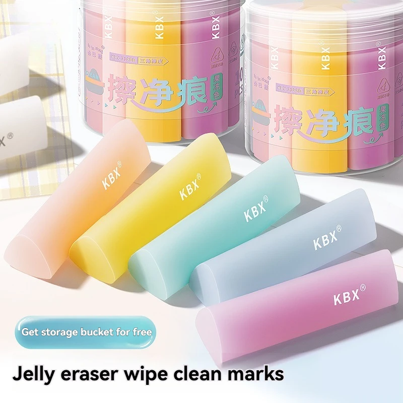 10PC Triangle, No Shavings Super Clean Student Specific Eraser Used For ...