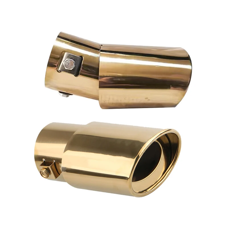 Universal-Car-Exhaust-Muffler-Tip-Gold-Stainless-Steel-63mm-Exhaust ...