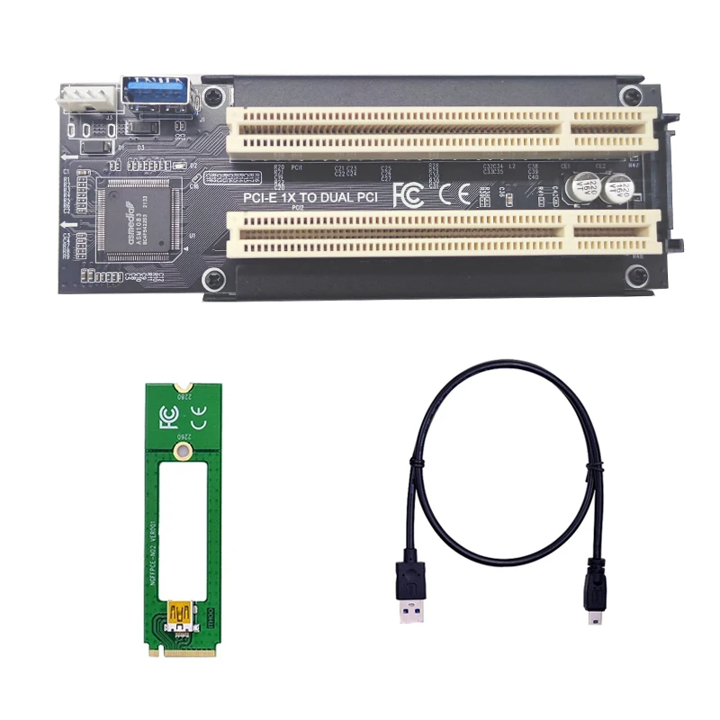 NVME-Mini-PCIE-PCI-Express-X1-to-Dual-PCI-Riser-Card-High-Efficiency ...