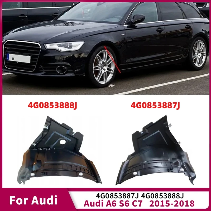 For Audi A6 S6 C7 2015-2018 Front Fender Liners Splash Shield Guard A ...