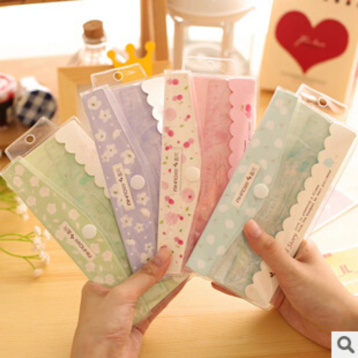 Sweet-Floral-Style-4-Pcs-set-Ruler-Stationery-Set-Home-Office-School ...