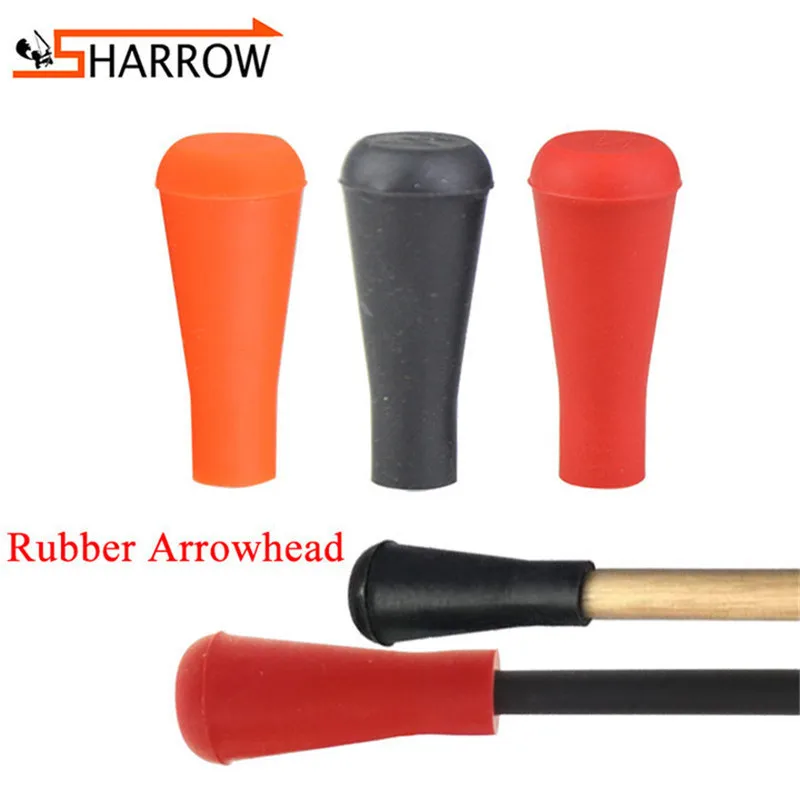 30pcs-100grain-8mm-6mm-Rubber-Arrowhead-Safety-Broadhead-Archery ...