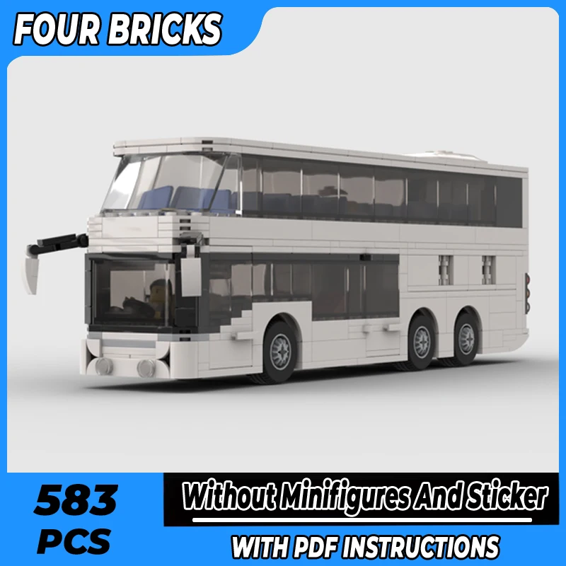 Moc-Building-Bricks-City-Car-Model-Double-Decker-Coach-Bus-Technology-Modular-Blocks-Gifts-Toys ...