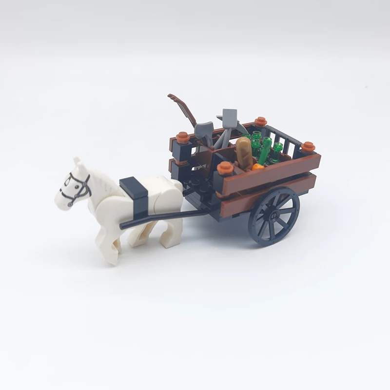 MOC-Model-Carriage-Medieval-Voiture-Horse-drawn-cart-Building-Blocks ...