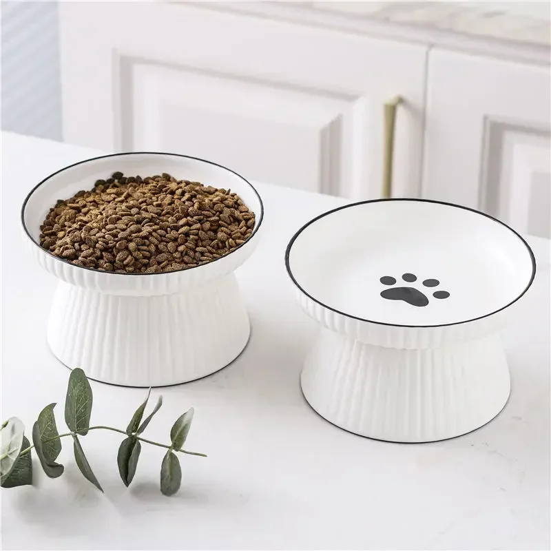 Cute-Pet-Bowl-Cartoon-Pet-Feeder-High-foot-Single-Mouth-Skidproof ...