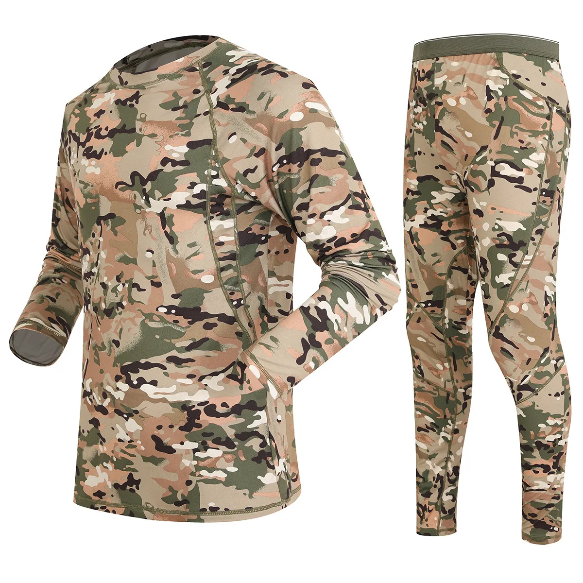 3D-Cutting-Thermal-Underwear-Army-Camouflage-Pants-Sets-Combat-Shirt ...