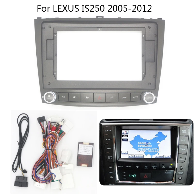 10.1 2 Din Android Car Radio Frame Kit For Lexus Is250 2005 2012 Auto Stereo Dash Panel Fascia Trim Bezel cable canbus Fascias AliExpress