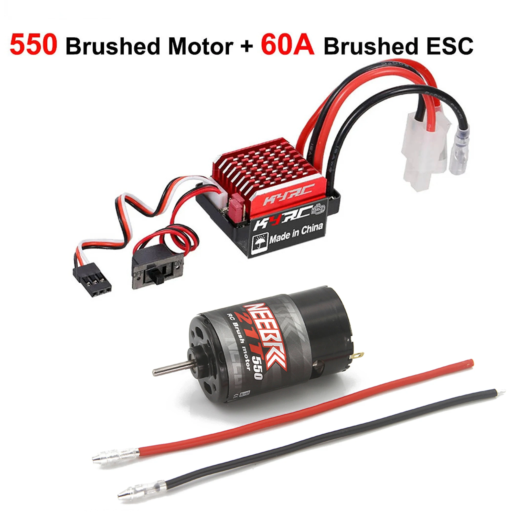 NEEBRC-550-Brushed-Motor-with-60A-360A-ESC-Brushed-Electric-Speed ...
