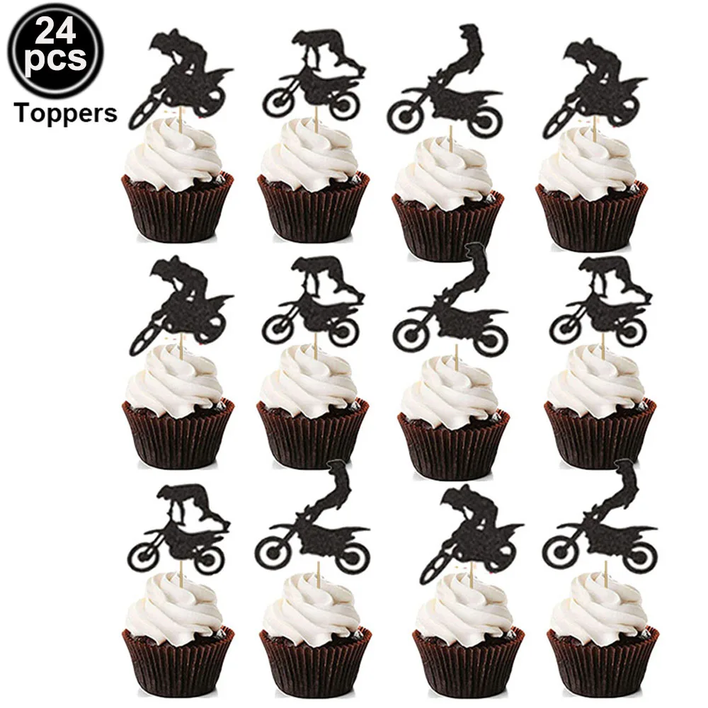 Dirt Bike Cupcake Toppers