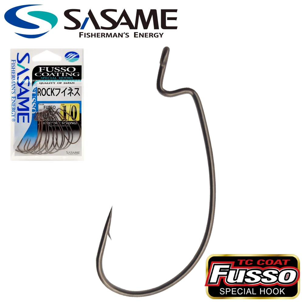 SASAME-Fusso-Coat-Offset-Hooks-Japan-Original-Soft-Lure-Hook-Wide-Gap ...